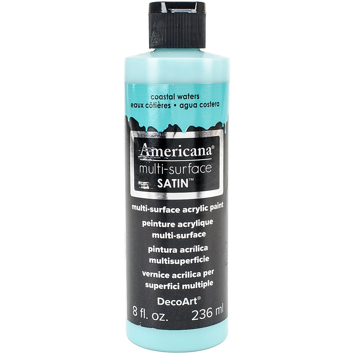 DecoArt Americana Multi-Surface Satin Acrylic Paint, 8-Ounce, Coastal Waters