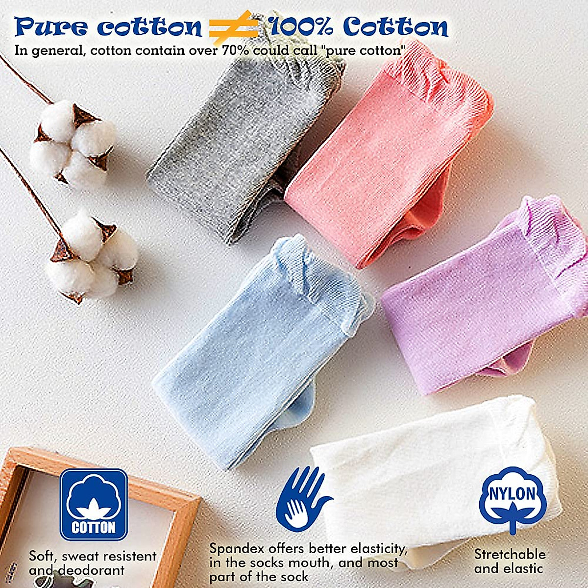 MOLUMIX Baby Knee High Grip Socks, Toddler Non-Slip Socks for Boys and Girls