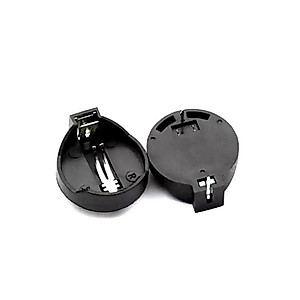 QYAJS 5PCS BS-2-1 3V CR2032 CR2025 CR2016 Coin Cell Battery Holder Socket Holder Case Black
