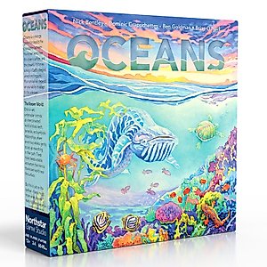 Northstar Game Studio Oceans Board Game | Beautiful Strategy Game for Adults, Teens & Families | Create Aquatic Species in This Ecosystem Game | 2-4 Players, 90 mins, Age 12+