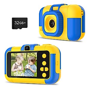 Kids Camera, Upgrade 1080P HD Camera for Kids with 32GB Card, 40MP Kids Digital Camera for Boys Girls Age 3-12, Perfect Christmas Birthday Festival Gifts for Toddler
