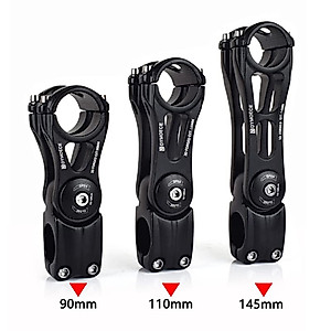 D Dymoece Bike Stem 0-70 Degree 31.8mm Bicycle Stem Extender Riser Adjustable for MTB Mountain Bike Road Bike BMX 90mm 110mm 145mm