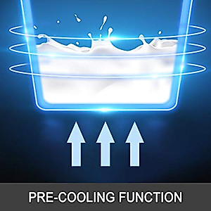 VEVOR 2200W Commercial Soft Ice Cream Machine 3 Flavors 5.3 to 7.4Gallon per Hour PreCooling at Night Auto Clean LCD Panel for Restaurants Snack Bar, Sliver