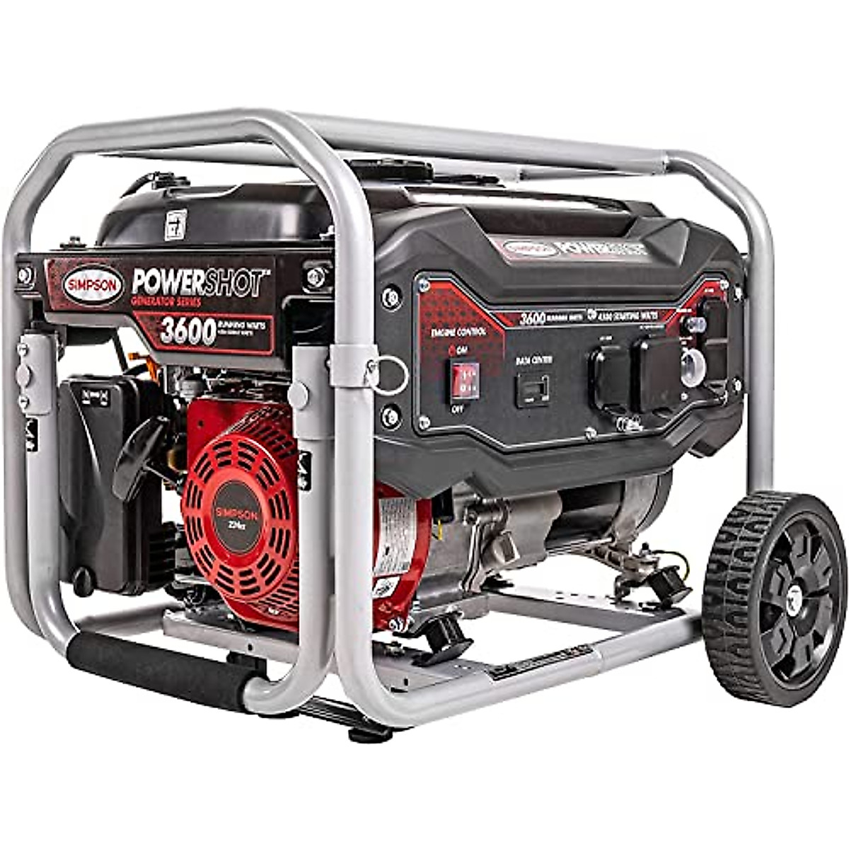 SIMPSON Cleaning SPG3645 Portable Gas Generator and Power Station for Camping, RV, Home Use, Construction, and More, 3600 Running Watts 4500 Starting Watts