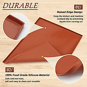 6PCS Silicone Dehydrator Sheets with Edge, Anglecai 12.2 x 10.2 Inch Silicone Dehydrator Mats Compatible with Cosori CP267-FD, Nonstick Dehydrator Trays Liner for Fruits Meat Vegetables