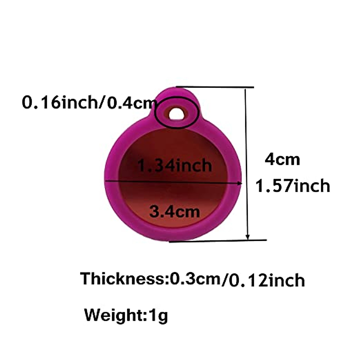 Silicone Circle Dog tag Silencer Quiet Noisy pet tag Sleeve Round Personalized pet ID Tags Protector Lightweight pet tag Silencer with 6 Colors