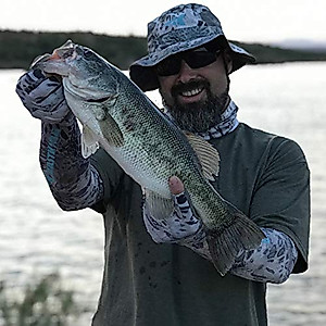 KastKing Sol Armis UPF 50 Boonie Hat - Sun Protection Hat, Fishing Hat - Breathable Fabric - Comfortable - Prym1 Camo,Silver Mist