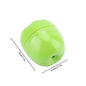 Kitchen Timer, 60 Minutes Mechanical Wind-Up Timer Apple Shape Kitchen Cooking Timer No Battery Needed,Suitable for Kitchen Cooking Baking Housework Labs Timing