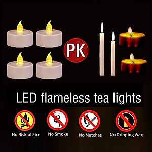 Nancia Tea Lights, 150PACK Flameless LED Tea Lights Candles, Flickering Warm Yellow, 200 Hours Battery-Powered Tea Light, Ideal Party, Wedding, Birthday, Gifts Home Decoration