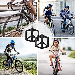 DUDOK Pedals, Non Slip Pedals, 5.394.450.87in Professional Mountain and Road Flat, Widely Used for Electric Bikes, Folding Bikes, City Bikes