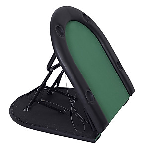 Mascarello Foldable 8 Player Poker Table Casino Texas Holdem Folding Poker Play Table