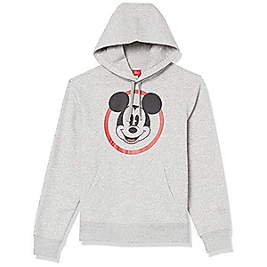 Amazon Essentials Disney | Marvel | Star Wars Men's Fleece Pullover Hoodie Sweatshirts (Available in Big & Tall), Mickey Classic, Medium