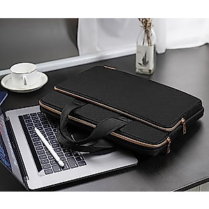 KIZUNA Laptop Sleeve Case 13 Inch Computer Carrying Handbag for 13.6" New MacBook Air M2/MacBook Pro 14 M2 Pro M1 MAX/14 Lenovo ThinkPad X1 Carbon/Yoga C740 S740 C930/14 IdeaPad Flex 5i /ASUS, Black