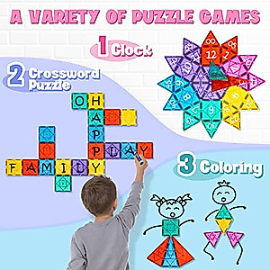 GobiDex Building Toys for Kids Ages 4-8 STEM Magnetic Tiles for Boys and Girls Magnet Blocks Toddler Gifts for Kids Ages 3-5