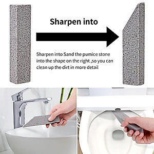 25 Pieces Pumice Stone Toilet Bowl Cleaner, Pumice Scouring Stick Remove Hard Water Ring in Toilet, Pumice Stones for Cleaning, Household, Bath, Kitchen, Pool (5.9 x 1.4 x 0.9 Inches)