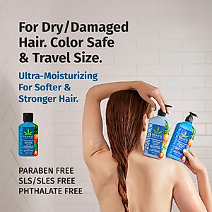 Hempz Biotin Conditioner - Triple Moisture - Peach & Grapefruit - For Growth & Strengthening of Dry, Damaged and Color Treated Hair, Hydrating, Softening, Moisturizing - Travel Size 2.25 Fl OZ