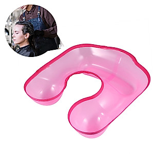 HEALLILY Hair Salon Neck Tray, Pink, Plastic, Compact, Adjustable, Hair Styling, Coloring Tool, Salon, Barbershop, Home Use