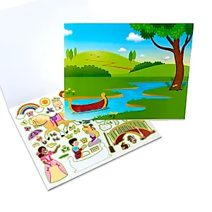 Melissa & Doug Reusable Sticker Pad: Princess Castle - 200+ Stickers And 5 Scenes