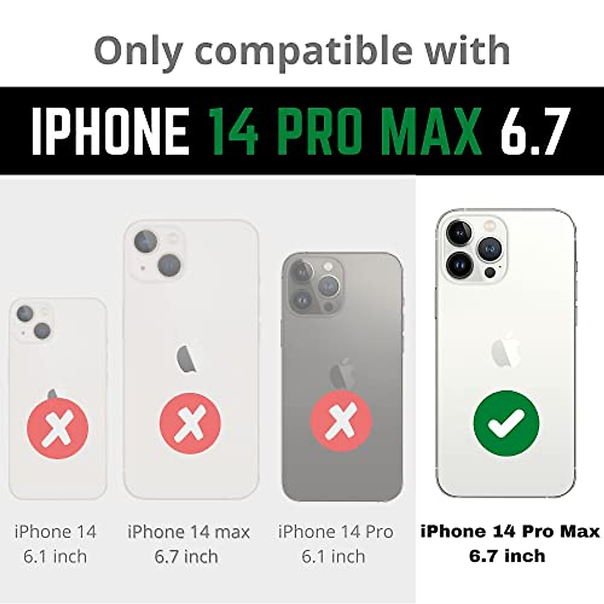 ArtsEvo Designed for iPhone 14 Pro Max Case, 6.6ft Drop Protection, Full Body Screen Camera Protective Phone Case, Pink