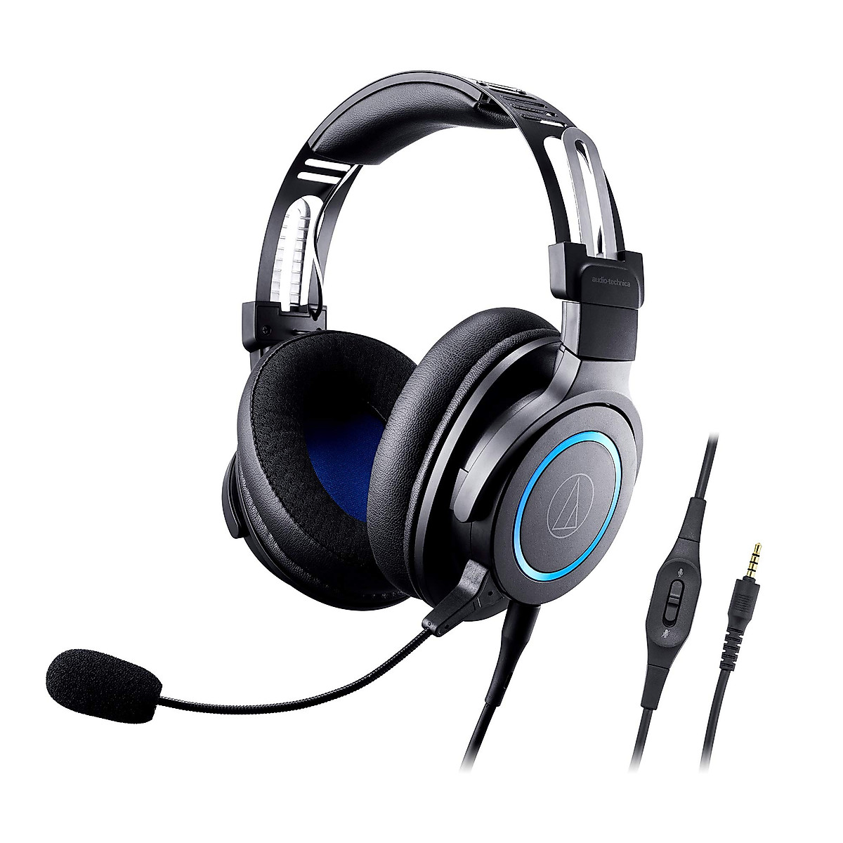Audio-Technica ATH-G1 Premium Gaming Headset for PS5&Xbox Series X, Laptops, and PCs, with 3.5 mm Wired Connection, Detachable Mic, Black