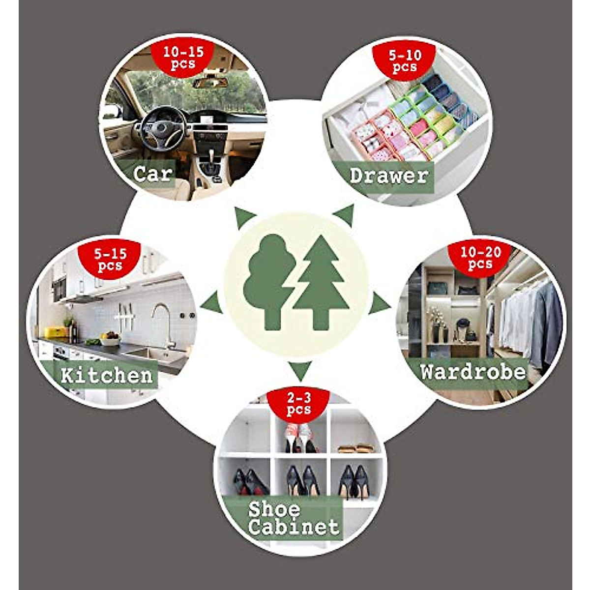 Cedar Hyde Cedar Blocks for Clothes Storage | Cedar Balls & Cedar Rings | Closet Deodorizer | Clothes Protection & Mustiness Prevention | 40 Pieces, 30 Cedar Rings & Bonus 10 Cedar Balls, U.S.A Seller