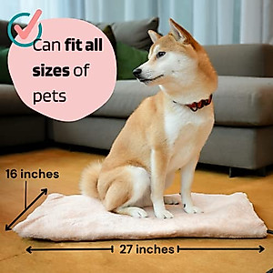 Petoont Pet Heating Pads for Cats and Dogs - 12 Adjustable Temperature with 1 to 12 Hours Timer - Our Heated Pet Mat Comes with 2 Washable Covers - Ideal Dog Warming Pad for Indoor Pet Beds
