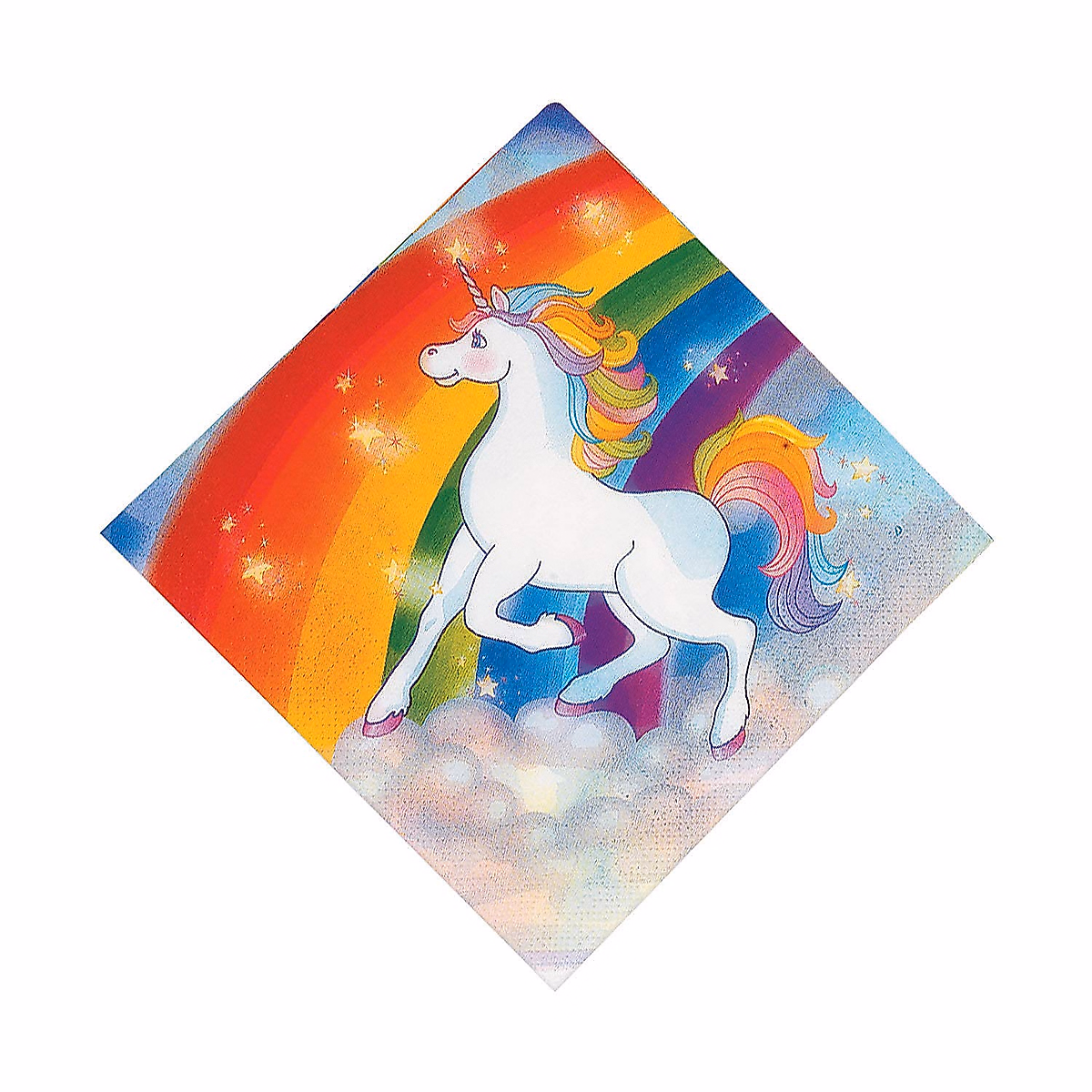 Fun Express - Unicorn Lunch Napkins for Birthday - Party Supplies - Print Tableware - Print Napkins - Birthday - 16 Pieces