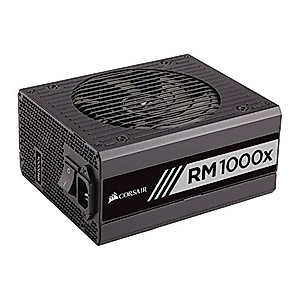 Corsair CP-9020094-UK RM1000x 1000 W 80 Plus Gold Certified Modular 135 mm Thermally Controlled Fan Power Supply Unit - Black