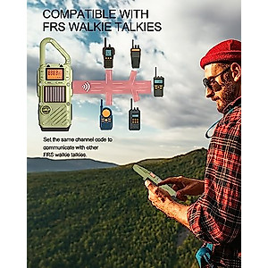Rechargeable Emergency Radios Walkie Talkies for Adults with FM/NOAA, Weather Alerts, LED Flashlight, and Solar Hand Crank - Long Range 2 Way Radios with USB Charging and SOS Alarm