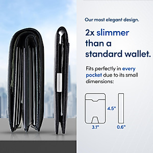 TRAVANDO Mens Slim Wallet with Money Clip AUSTIN RFID Blocking Bifold Credit Card Holder for Men with Gift Box