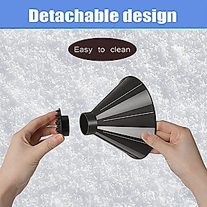 Zqilin 4 Magical ice scrapers - Round Windshield ice Wiper, Funnel Snow Remover, 2Pcs snowless Scraper with Ergonomic Handle, 6 Pieces in Total.