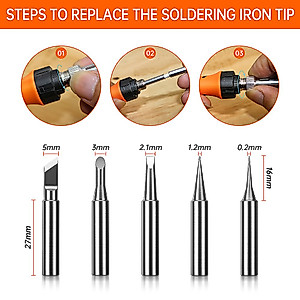 Soldering Iron Premium Kit, 60W Soldering Gun with Ceramic Heater, 12-in-1 Soldering Tool, Adjustable Temperature 200 to 450°C, Includes Soldering Iron Tip, Solder Wire, Pump and Paste