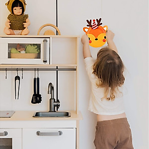 Originalidad 10 Pcs Paper Plate Art Kit for Kids DIY Craft Sticker Card Games Activity DIY 3D Animals Craft Art Toys Teaching Supplies Christmas Crafts for Toddler Boys Girls