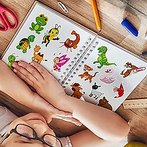 100 Cute Animal Stickers for Water Bottles EL NIDO Waterproof Aesthetic Animal Stickers for Kids Teens Girls and boy, Vinyl Farm Sea Zoo Safari Animal Perfect for Laptop Scrapbooking Stickers, Animal Sticker Pack Christmas Stocking Stuffers