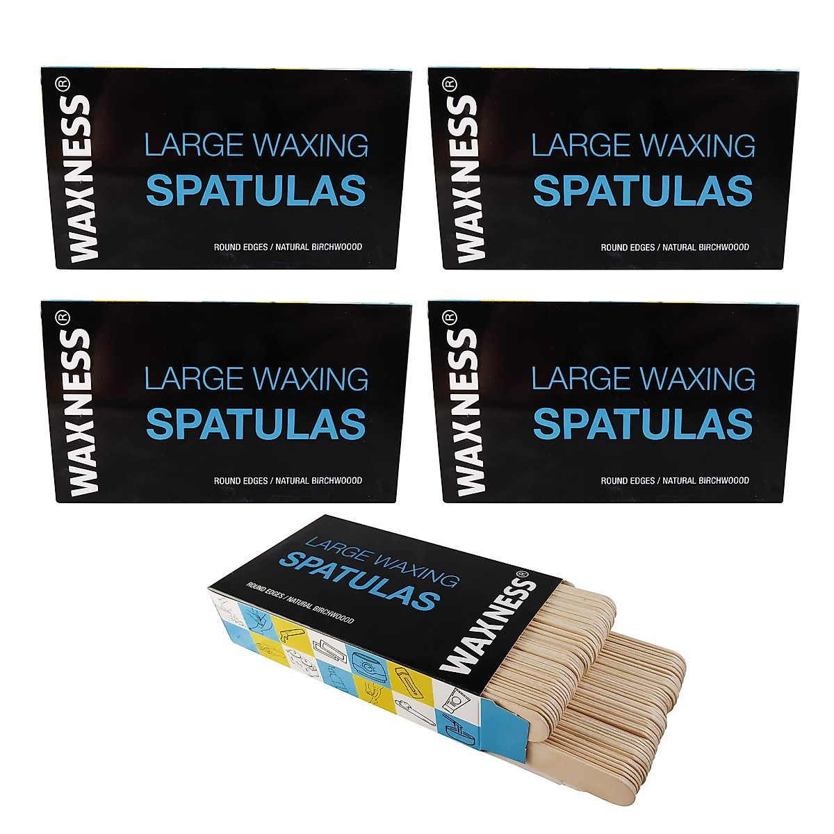 Wax Necessities Body Wax Spatulas Applicators 500 Pack