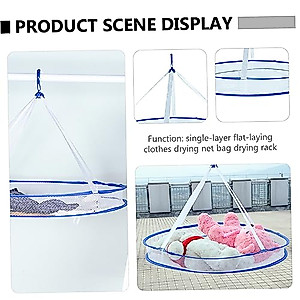 STOBAZA 2pcs Dryer Hanging Drying Rack Flat Drying Rack Foldable Drying Basket Clothes Drying Rack Outdoor Clothes Drying Rack Hanging Basket Garment Drying Rack Art Drying Rack