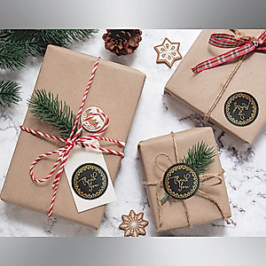 Pobees 30 Sheets 1.5"-1.8" Large Gold Foil Envelope Seal Stickers for Wedding Invitations,Greeting Cards,Party,Graduation,Gift Packaging,Self-Adhesive