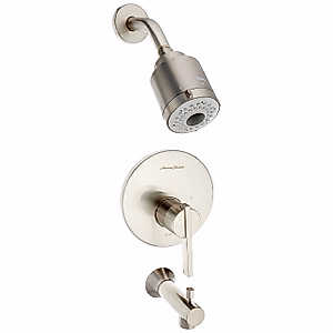 American Standard T430508.295 Berwick Pressure Balance Bath and Shower Trim with Flowise 3-Function Showerhead, Satin Nickel