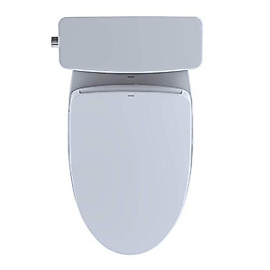 TOTO MW7463056CEMFGA.10#01 Drake WASHLET Two-Piece Dual Universal Height with 10 Inch Rough-in DYNAMAX Tornado Toilet with Auto Flush S550e Bidet Seat, 1.28 and 0.8 GPF, Cotton White
