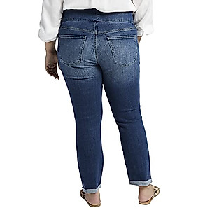 JAG Jeans Women's Size Amelia Mid Rise Slim Ankle Pull-on Jeans, Med Wash Eae374, 14 Plus