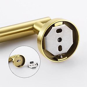 KES Brushed Gold Bathroom Hardware Set 4-Piece 24 Inch Double Towel Bar Toilet Paper Holder Hand Towel Holder Robe Hook Stainless Steel, LA20BZ-43