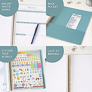 bloom daily planners All in One Ultimate Monthly & Weekly Undated Calendar Planner, Notebook, Sketch Book, Grid Pages, Coloring Book and More! 9" x 11" - Interchangeable Cover