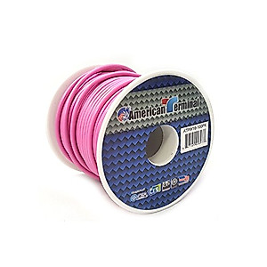 American Terminal ATPW16-100PK 16 Gauge Primary Wire, Pink