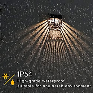 Adv-one Solar Deck Lights,Solar Fence Lights Outdoor Waterproof LED Garden Decorative Lights,Auto ON/Off Fence Post Solar Lights for Post,Yard,Front Door,Patio,Pool,Warm White (4PC)