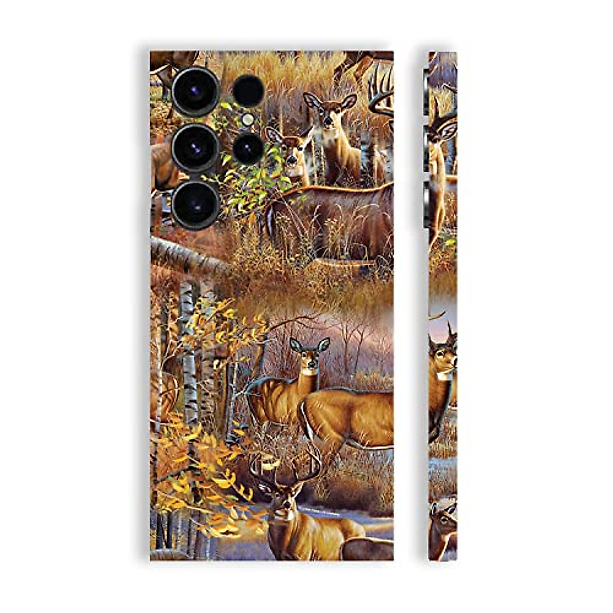 MightySkins Skin Compatible with Samsung Galaxy S23 Ultra Full Wrap - Deer Pattern | Protective, Durable, and Unique Vinyl Decal wrap Cover | Easy to Apply & Change Styles | Made in The USA