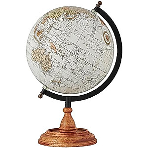 Deco 79 Mango Wood Globe with Wood Base, 9" x 8" x 13", Brown