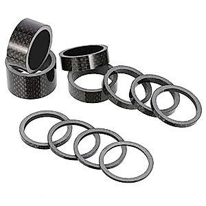 Sumind 11 Pieces Bike Carbon Fiber Headset Spacer Bicycle 1-1/8 Inch 20 15 10 5 3 2 1 mm, 7 Size