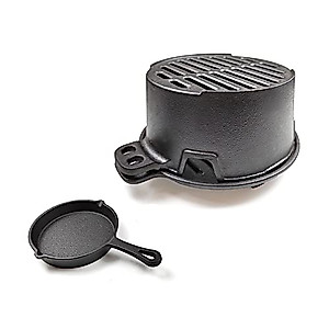 HAWOK Pre-seasoned Hibachi Grill, Charcoal Grill for Outdoor Camping BBQ Cooking……