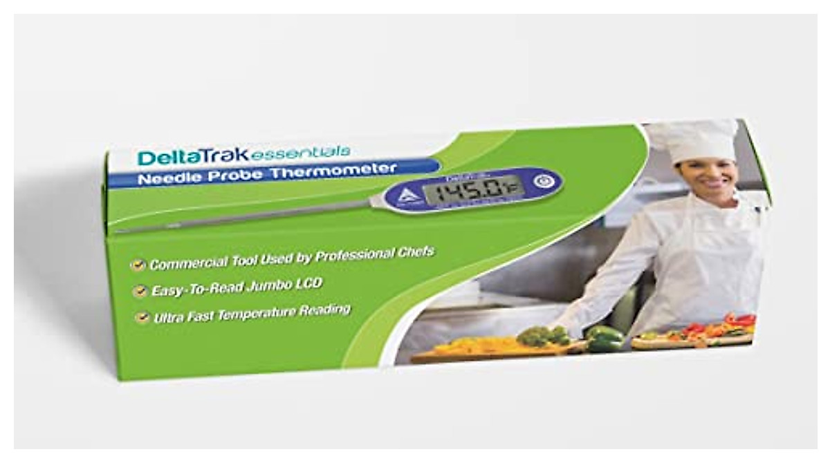 DeltaTrak Essentials 11063 Jumbo Food Thermometer with Auto-Calib