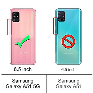 Osophter for Galaxy A51 5G Case Clear Transparent Reinforced Corners TPU Shock-Absorption Flexible Cell Phone Cover for Samsung Galaxy A51 5G(Clear)